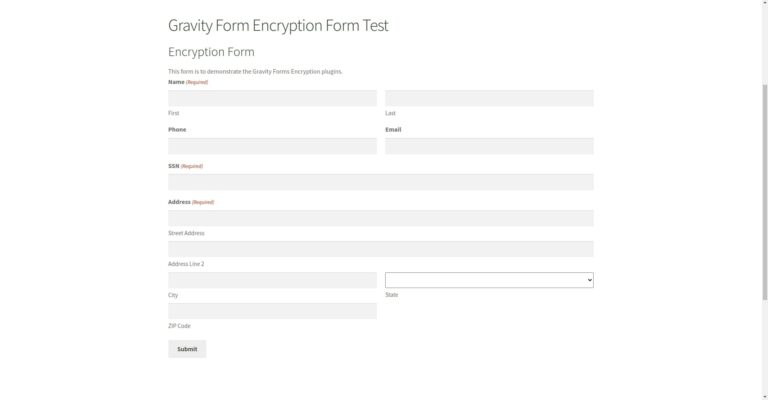 Gravity Forms Encryption - CrossPeak